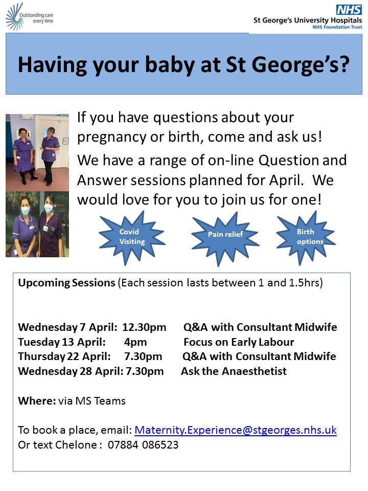 Maternity - St George's University Hospitals NHS Foundation Trust